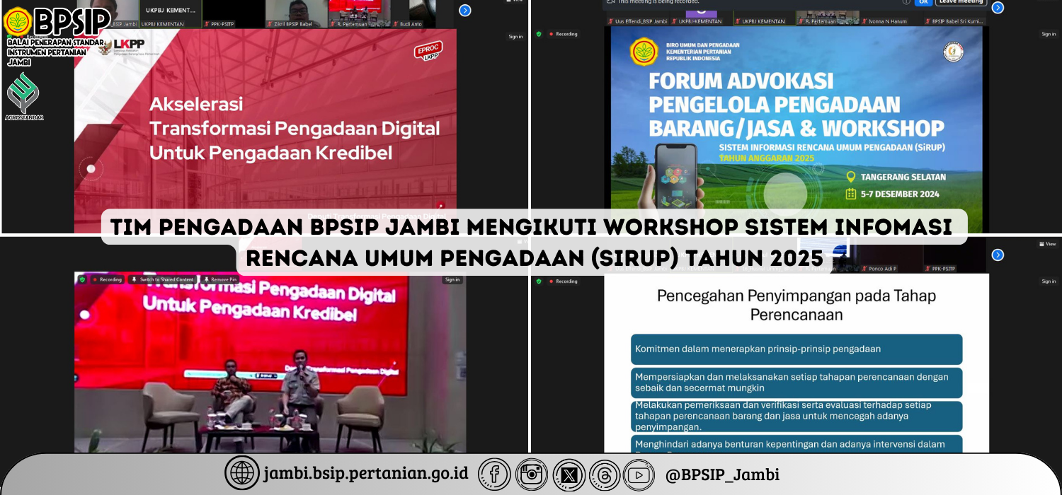 Berita BRMP Jambi - Tim Pengadaan BPSIP Jambi Ikuti Workshop Sistem ...